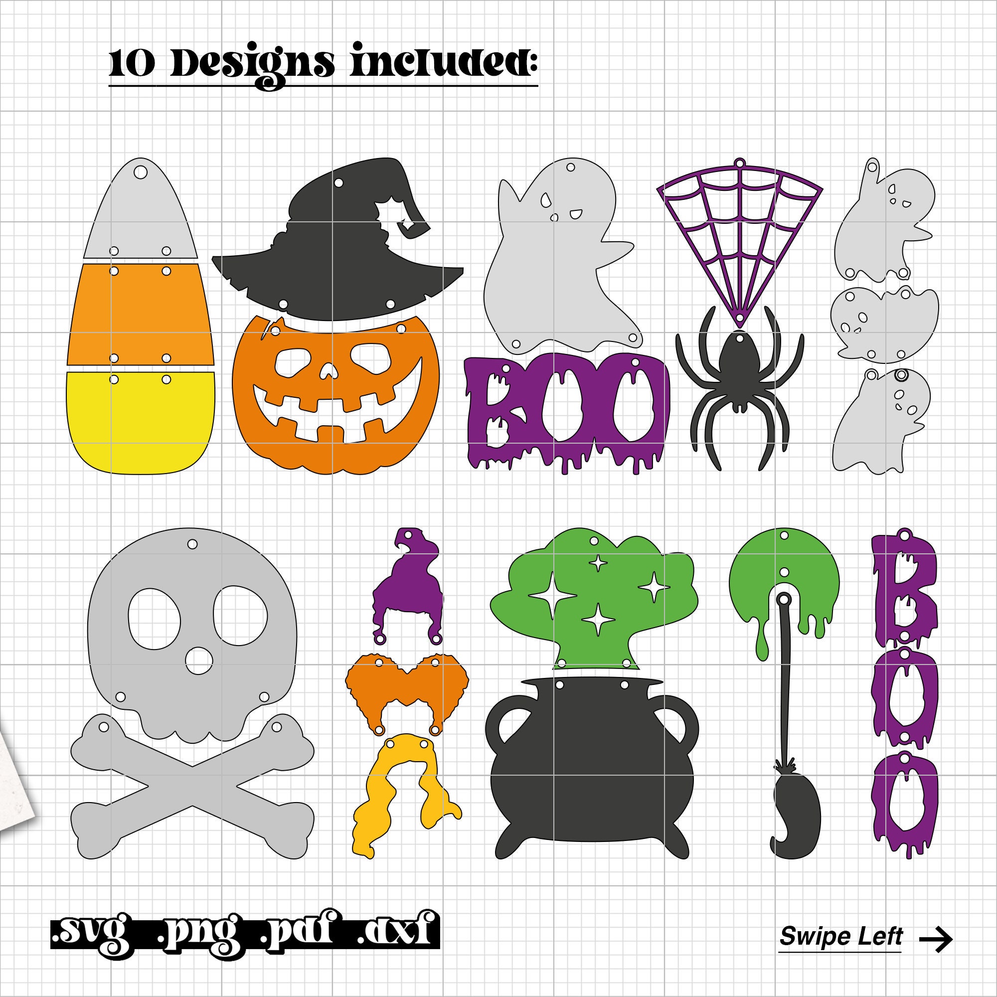 Halloween Earrings SVG Bundle Leather Earring Svg Earring - Etsy
