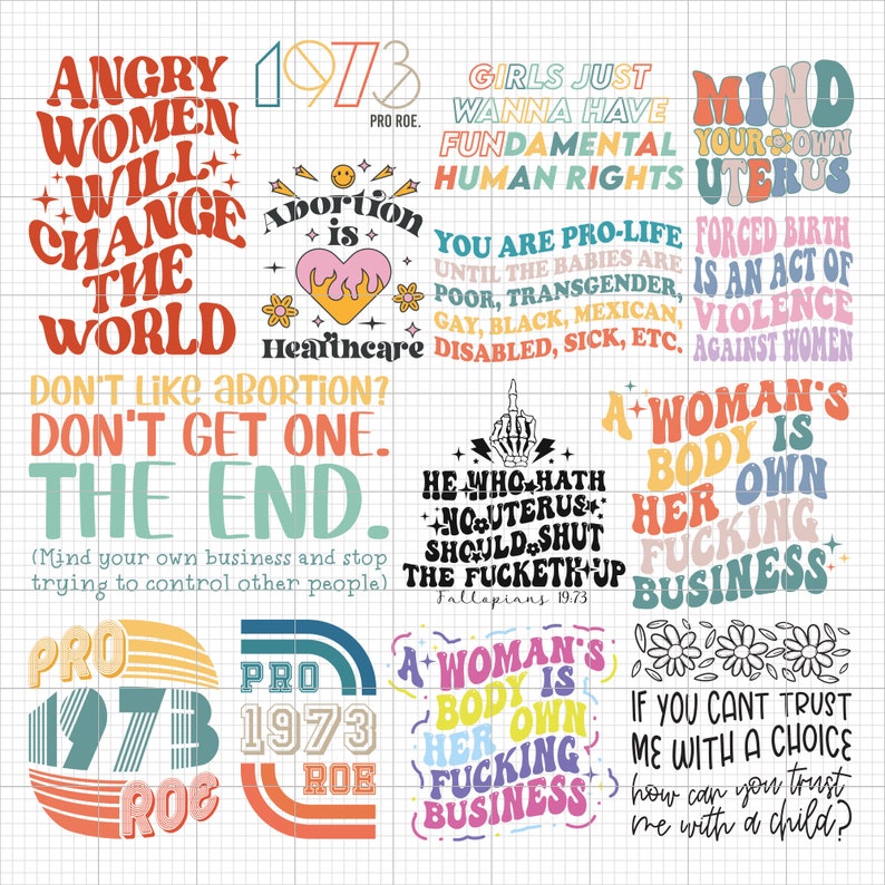 Pro Choice SVG Bundle Pro Roe SVG Bundle Reproductive Womens - Etsy