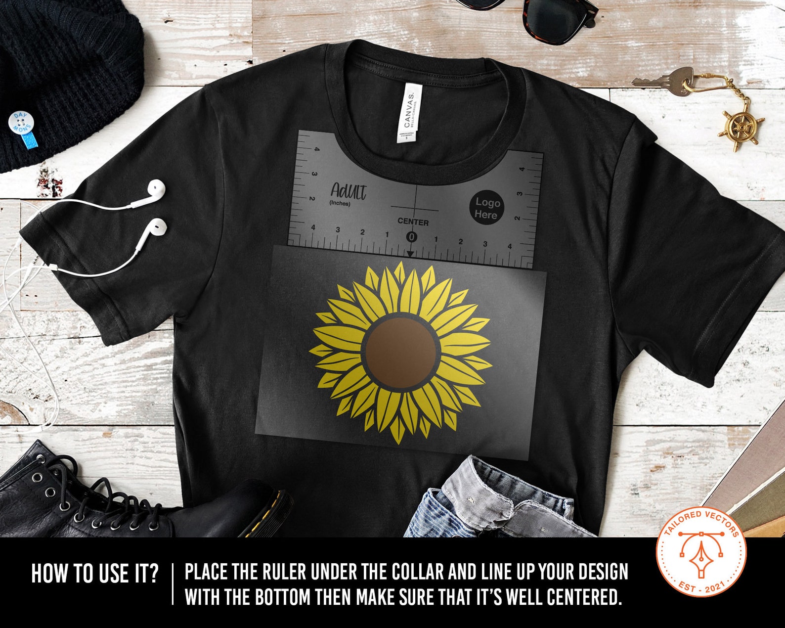 Tshirt Ruler Svg Bundle, Tshirt Alignment Tool Printable, Design ...