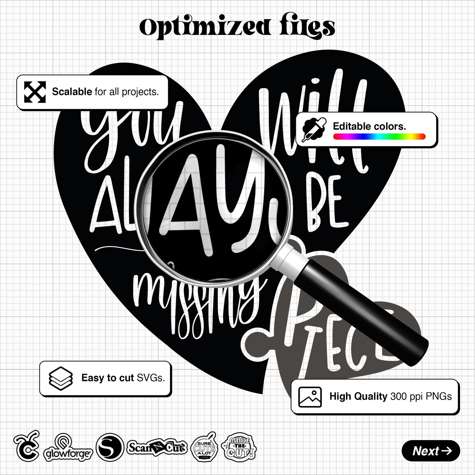 You Will Always Be Our Missing Piece Svg Pngmemorial Svg - Etsy