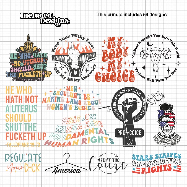 Pro Choice SVG Bundle Pro Roe SVG Bundle Reproductive Womens - Etsy