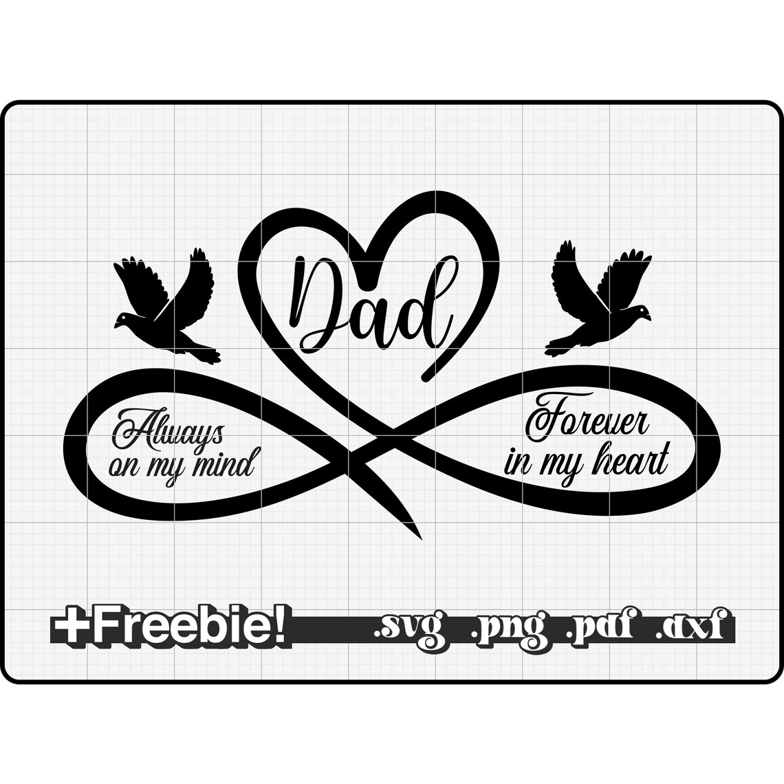 Dad Memorial Svg Pngalways in My Mind Forever in My Heart - Etsy