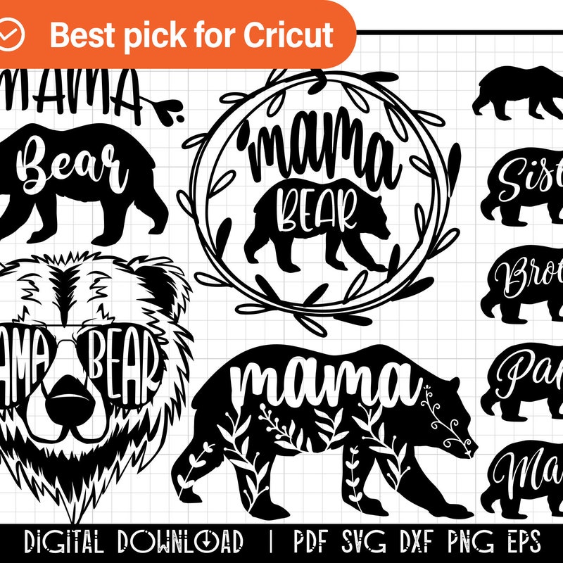 Mama Bear Cut File - Etsy