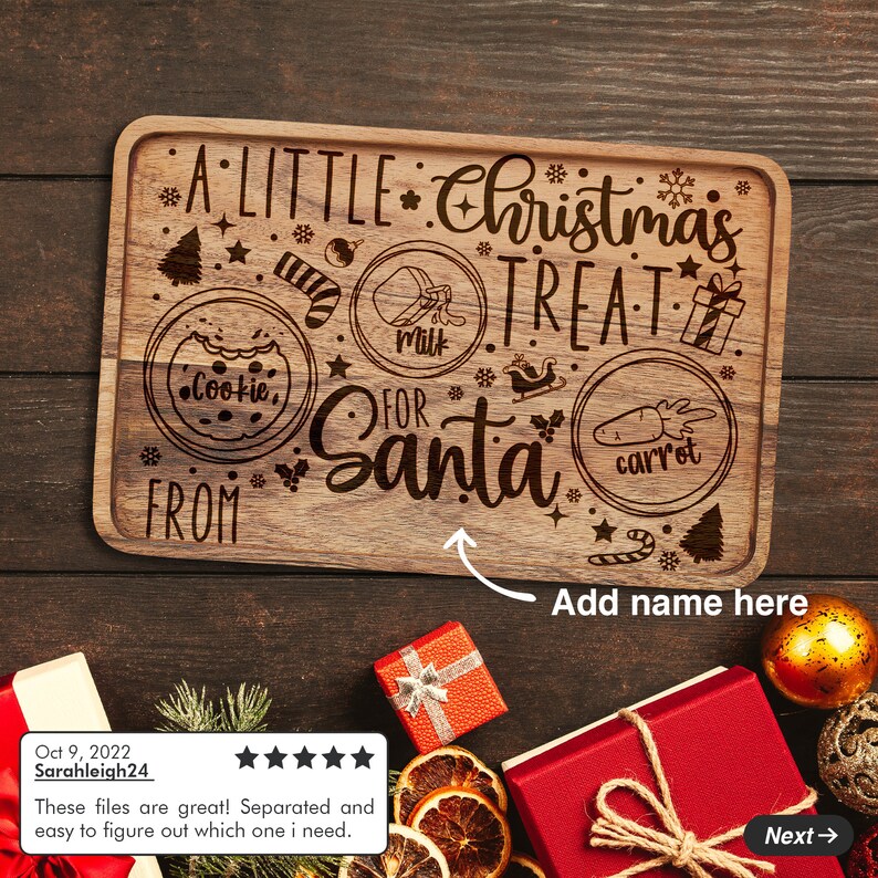 Dear Santa Tray Svg Bundle Png Pdf Christmas Tray Svg Tray - Etsy