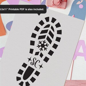 Santa Claus Footprint Svg, Christmas Svg, Santa Boots Svg, Santa Claus ...