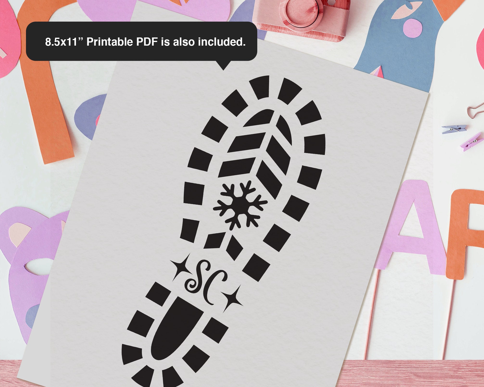 Huella de Santa Claus svg navidad svg santa botas svg santa - Etsy México