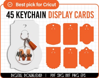 Keyring Display Card Template Keychain Svg Keyring Card Svg - Etsy