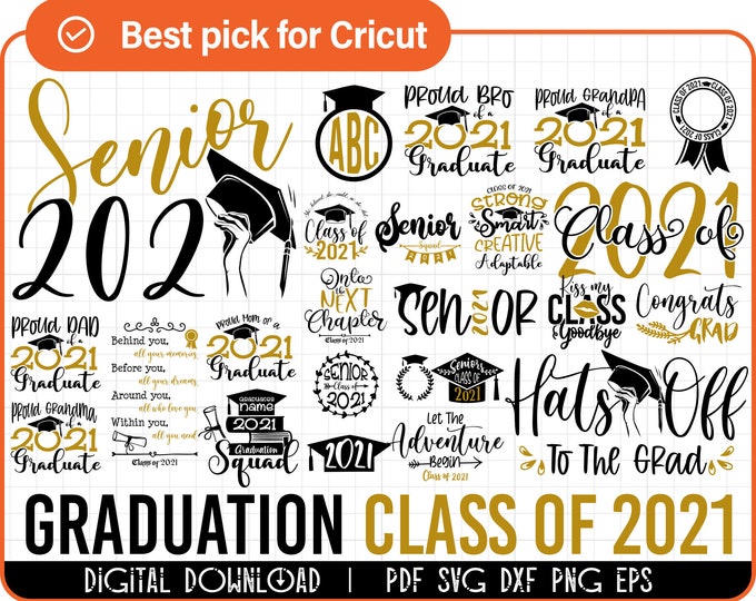 Class of 2021 Svg File, Split Monogram Svg Design, Graduation Svg ...