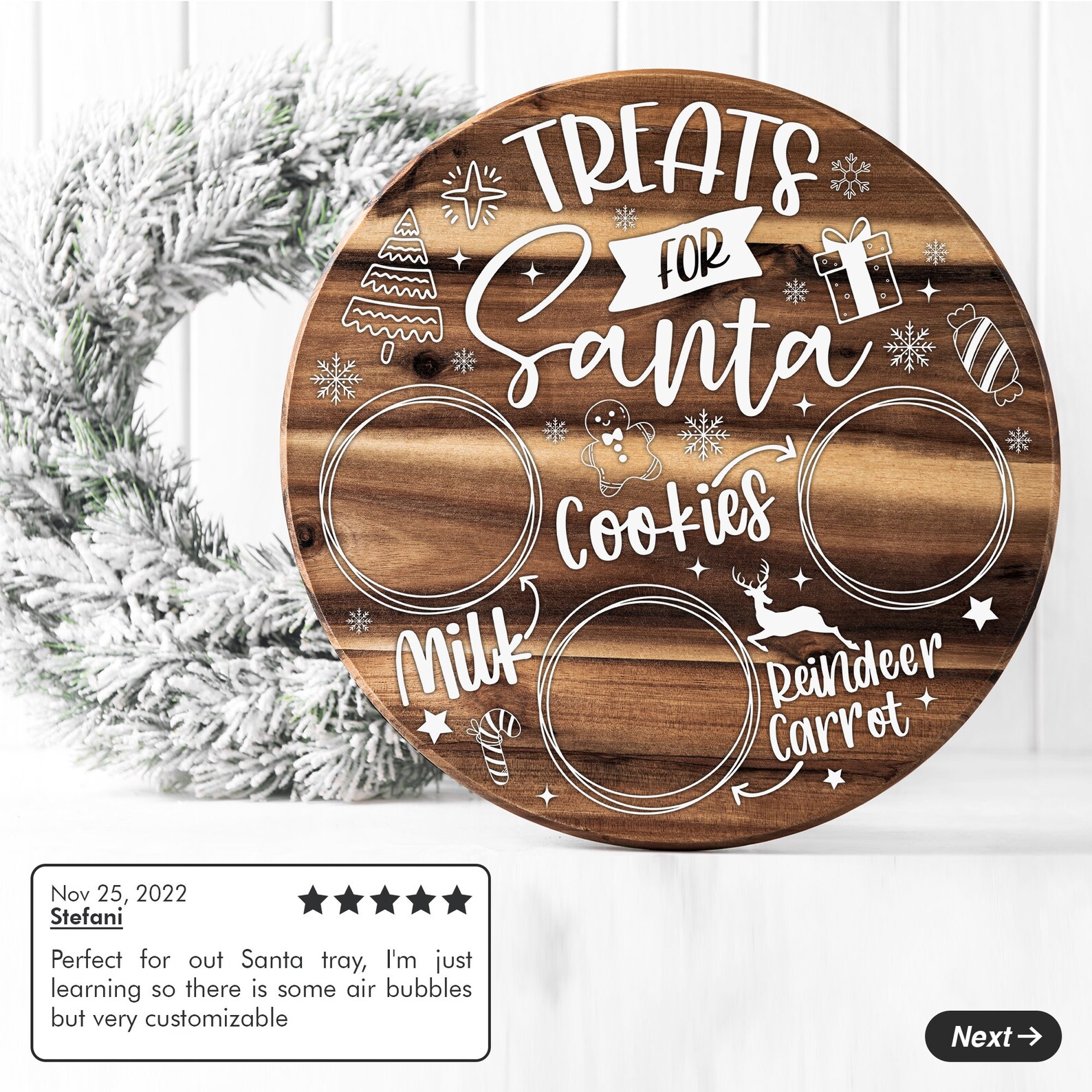 Santa Tray Svg Dear Santa Tray Svg Png Santa Cookie Tray - Etsy