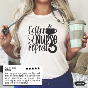 Nurse Svg, Coffee Nurse Repeat, Rn Svg, Nurse Png, Nursing Svg, Nurse ...