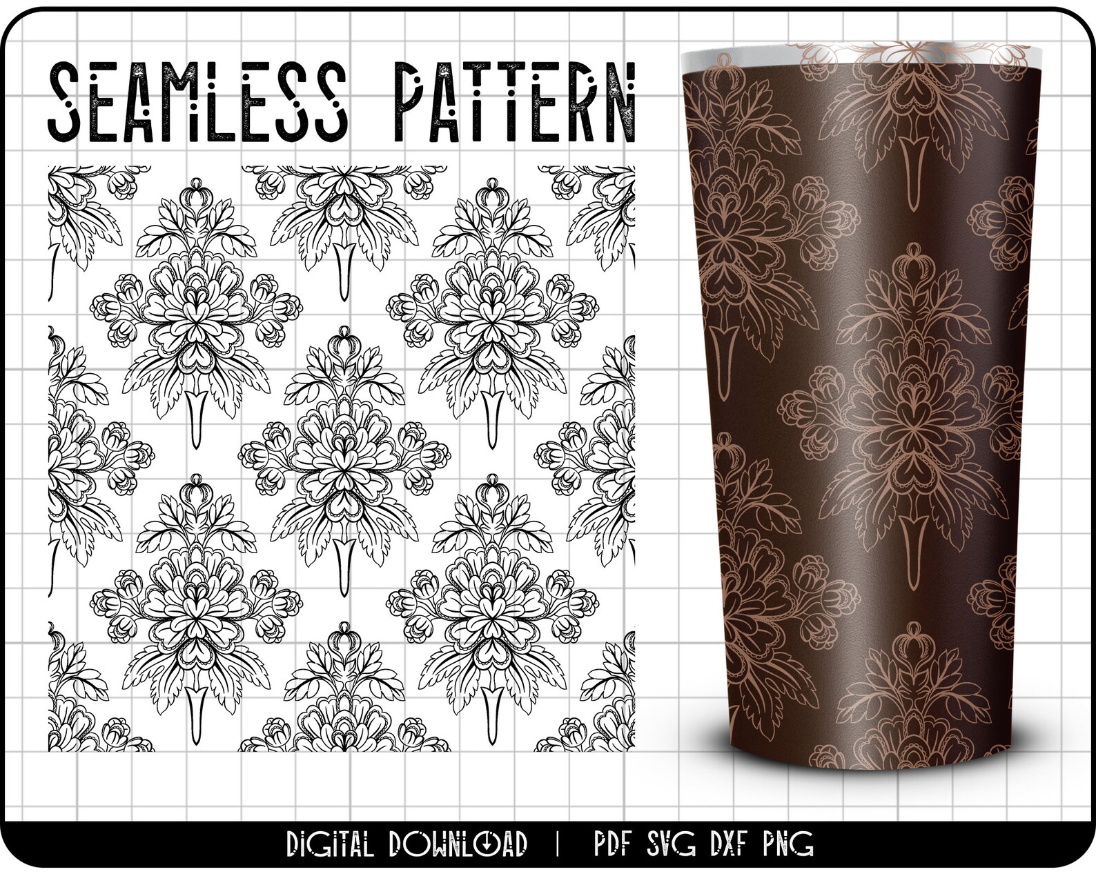 Western Seamless Pattern Svg Tooled Leather Svg Tool Leather - Etsy