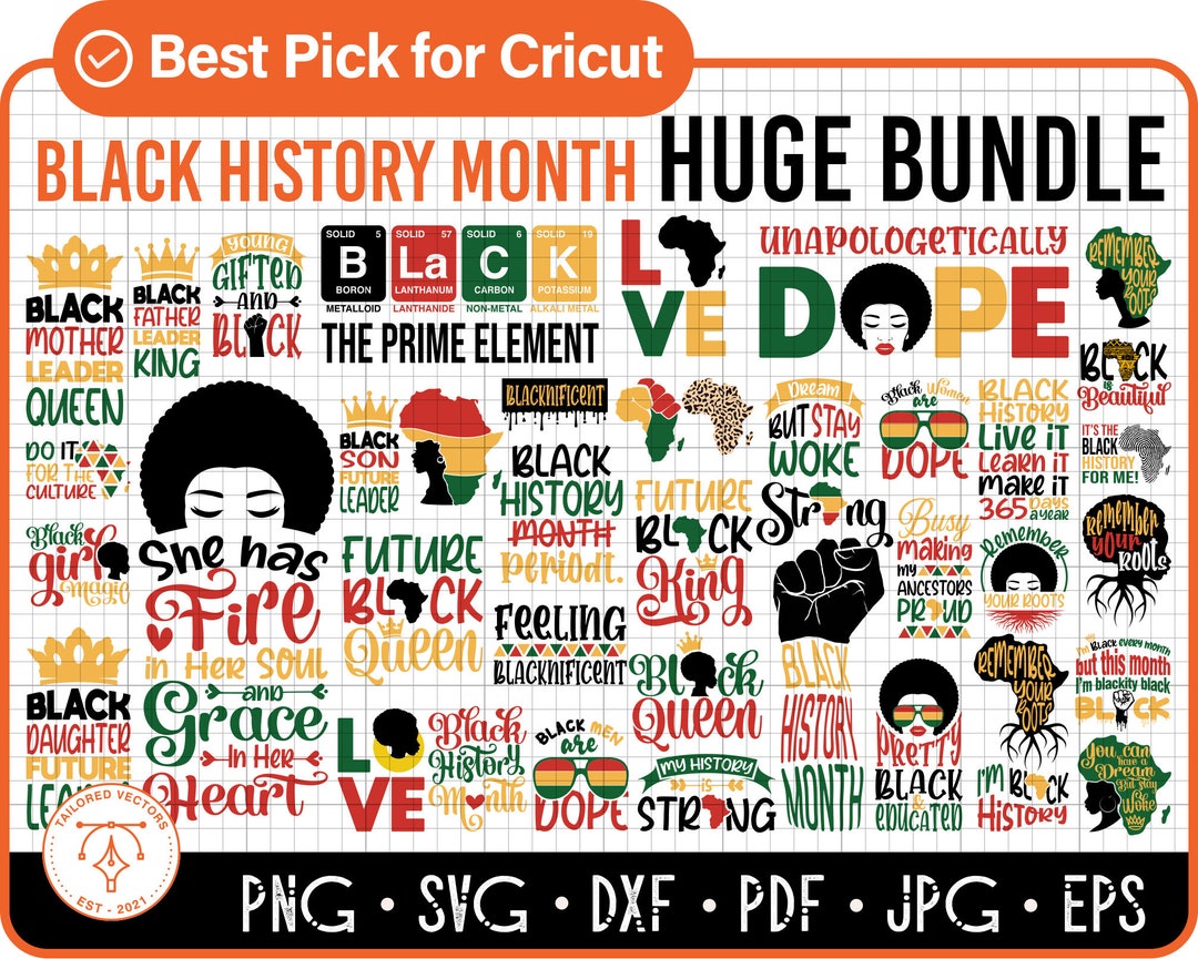 Black History Month SVG Bundle, BHM Svg Bundle, African American Png ...