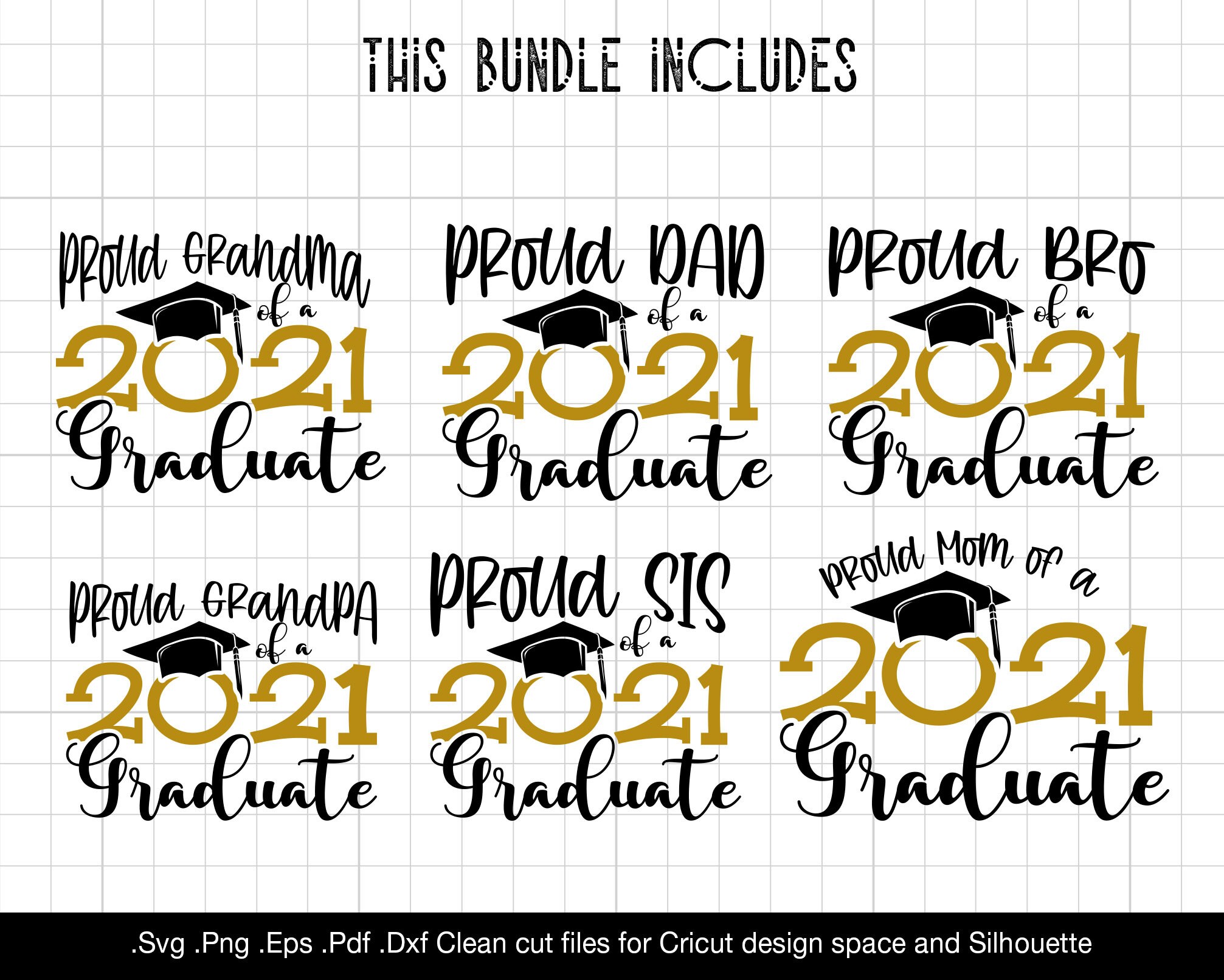 Graduation SVG Bundle class of 2021 svg senior 2021 svg | Etsy
