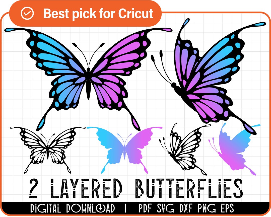 Butterfly SVG, Butterfly Bundle SVG Files, Butterfly SVG Layered ...