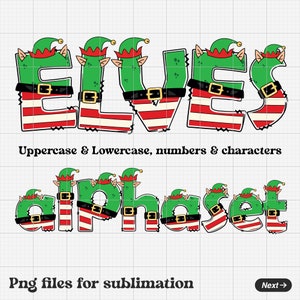 Christmas Doodle Letters, Santa Sublimation Font, Xmas Doodle Alpha ...
