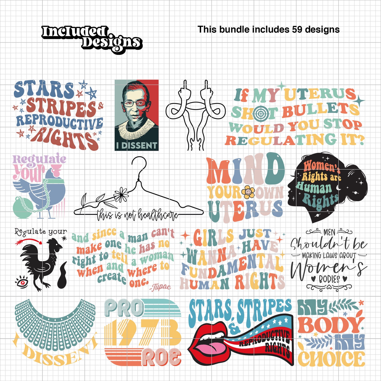 Pro Choice SVG Bundle Pro Roe SVG Bundle Reproductive Womens - Etsy