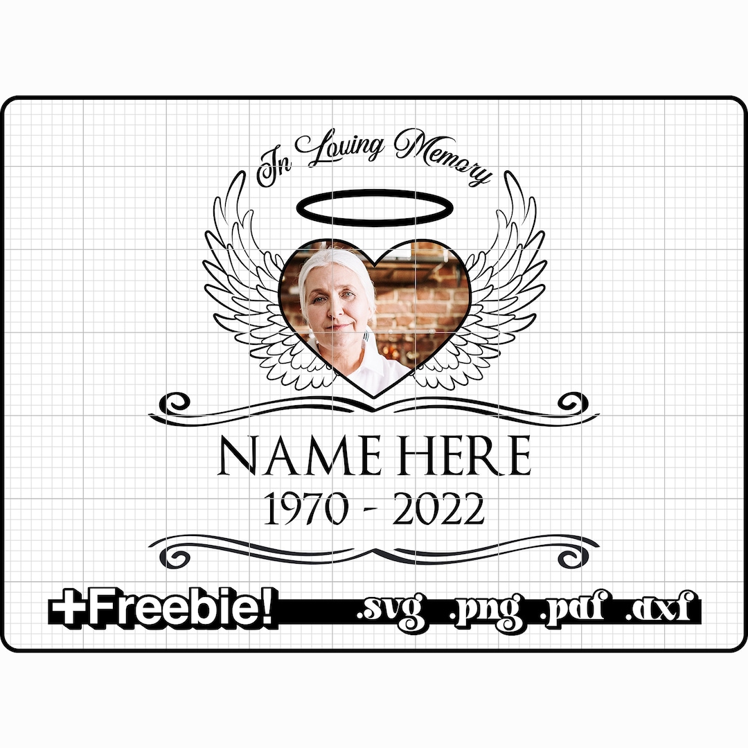 In Loving Memory Svg, Png, Heart Frame, Memorial Svg, Rest in Peace Svg ...