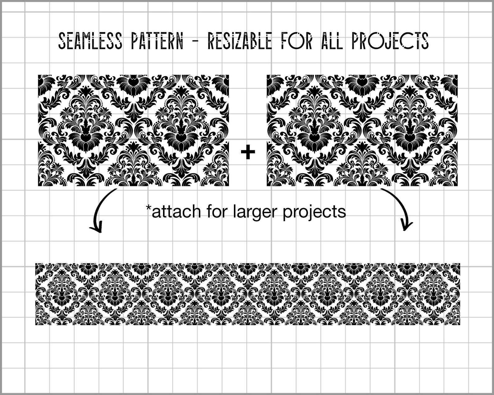 Damask Seamless Pattern Svg, Tooled Leather Svg, Floral Pattern ...