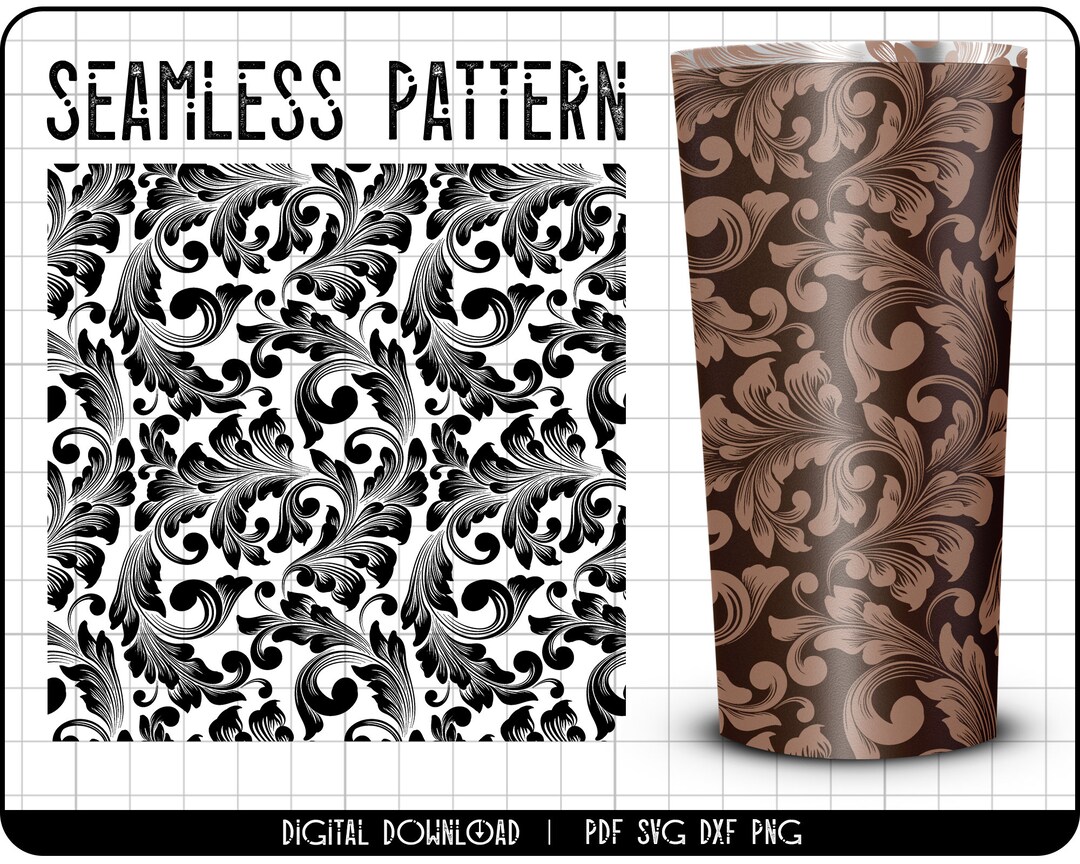 Tooled Leather Svg, Floral Pattern Svg, Western Pattern Background ...