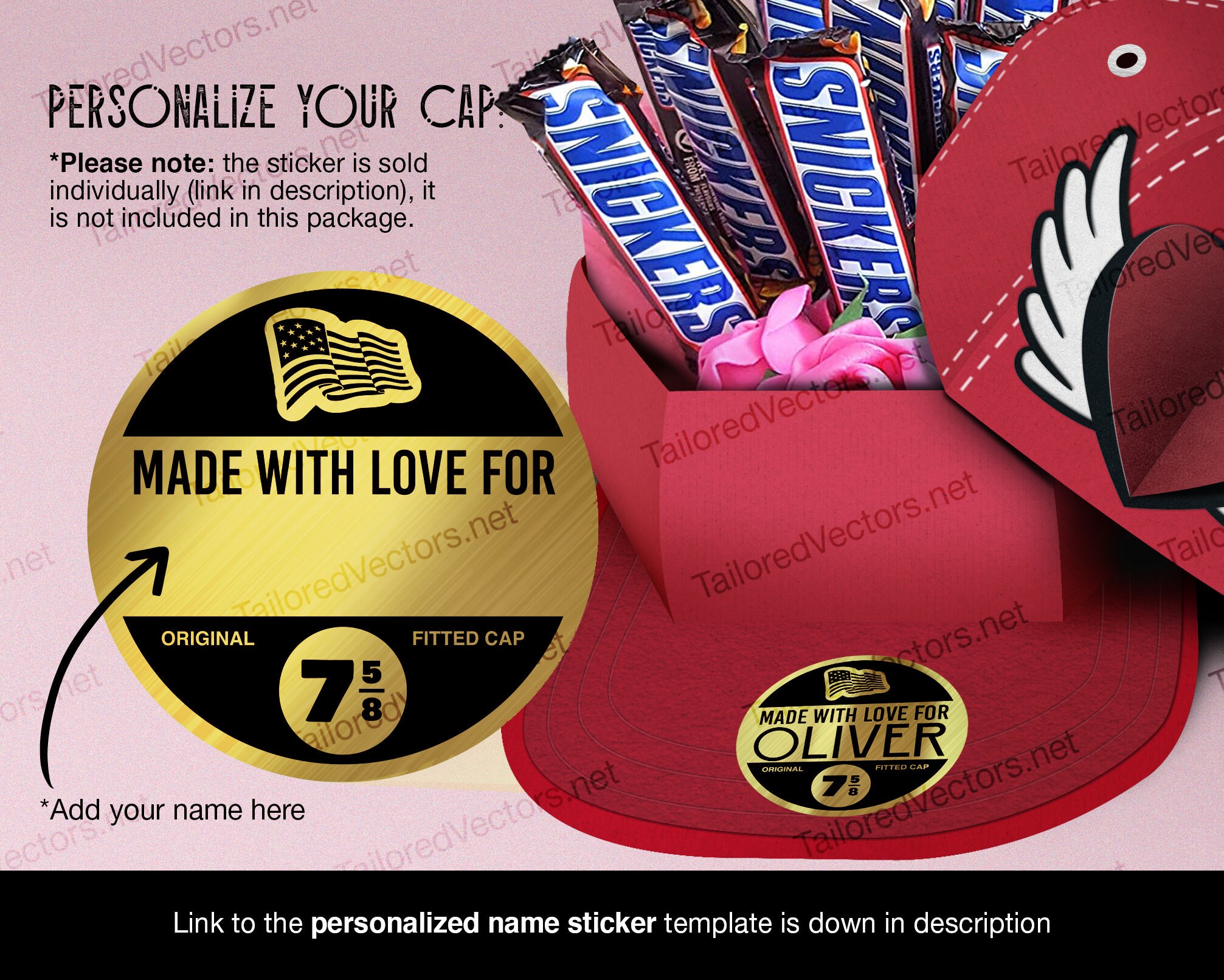 Valentines Cap Favor Box Svg Baseball Cap Svg Heart Treat - Etsy