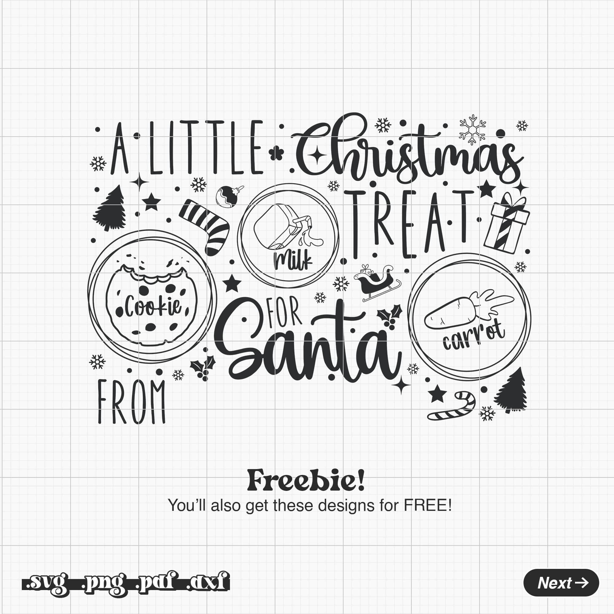 Santa Tray Svg Dear Santa Tray Svg Png Santa Cookie Tray - Etsy