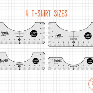 Tshirt Ruler Printable Bundle, T-shirt Alignment Tool Template, Tshirt ...