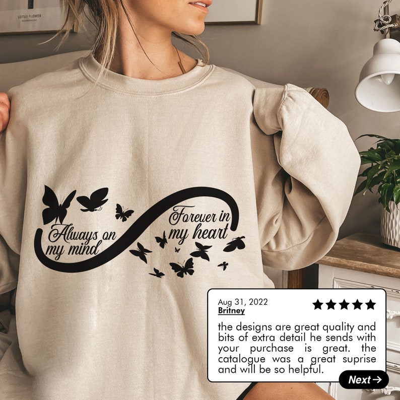 Always on My Mind Forever in My Head Svg, Png,infinity, Memorial Svg ...