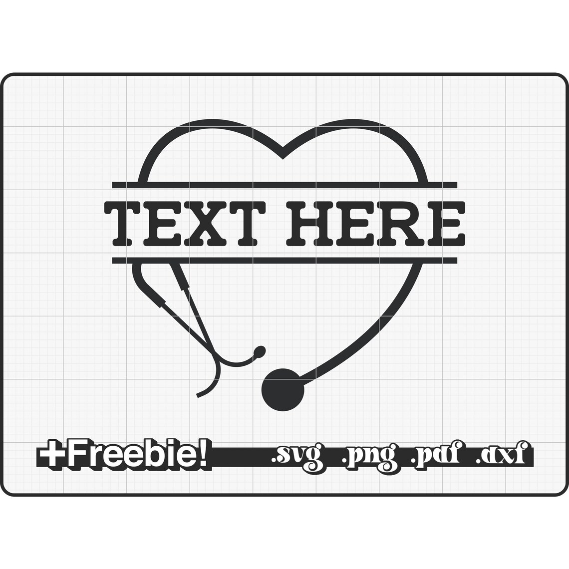 Stethoscope Split Monogram SVG Bundle Hand Drawn Nurse SVG - Etsy
