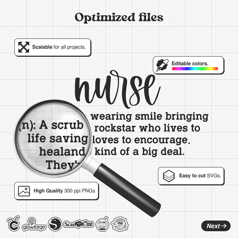 Nurse Svg Nurse Definition Svg A Scrub Wearing Smile - Etsy