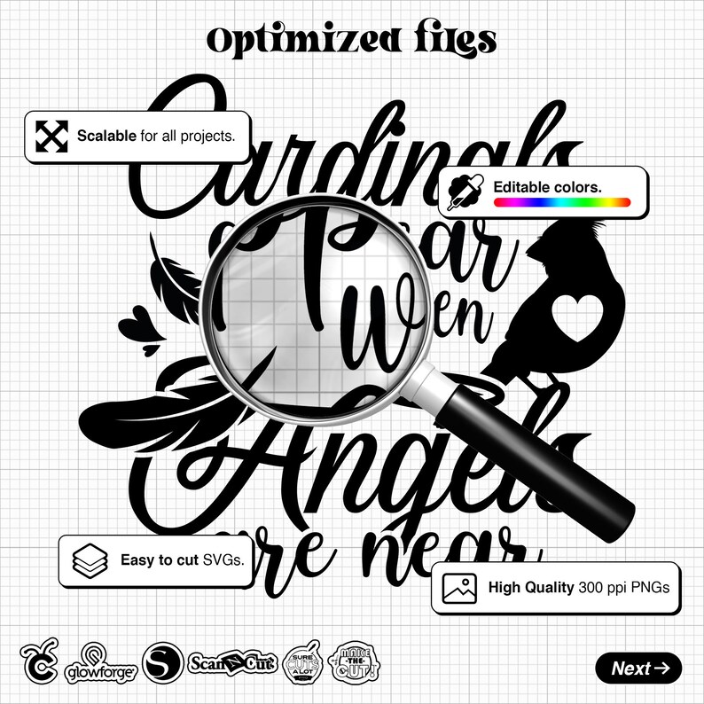 Cardinals Appear When Angels Are Near SVG, Png,memorial Svg, Rest in ...