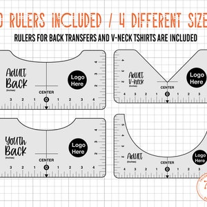 Tshirt Ruler Svg Bundle, Tshirt Alignment Tool Svg, Centering Tool ...