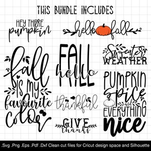 Boho Fall SVG Bundle, Autumn Svg, Thanksgiving Svg, Fall Svg Designs ...
