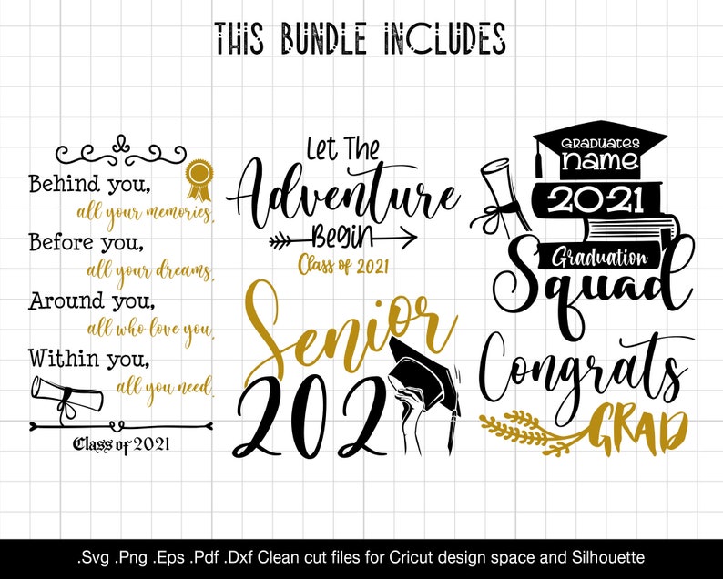 Graduation SVG Bundle Class of 2021 Svg Senior 2021 Svg - Etsy