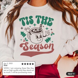 Retro Tis the Season Svg Png, Christmas Mug Svg Png, Vintage Santa ...
