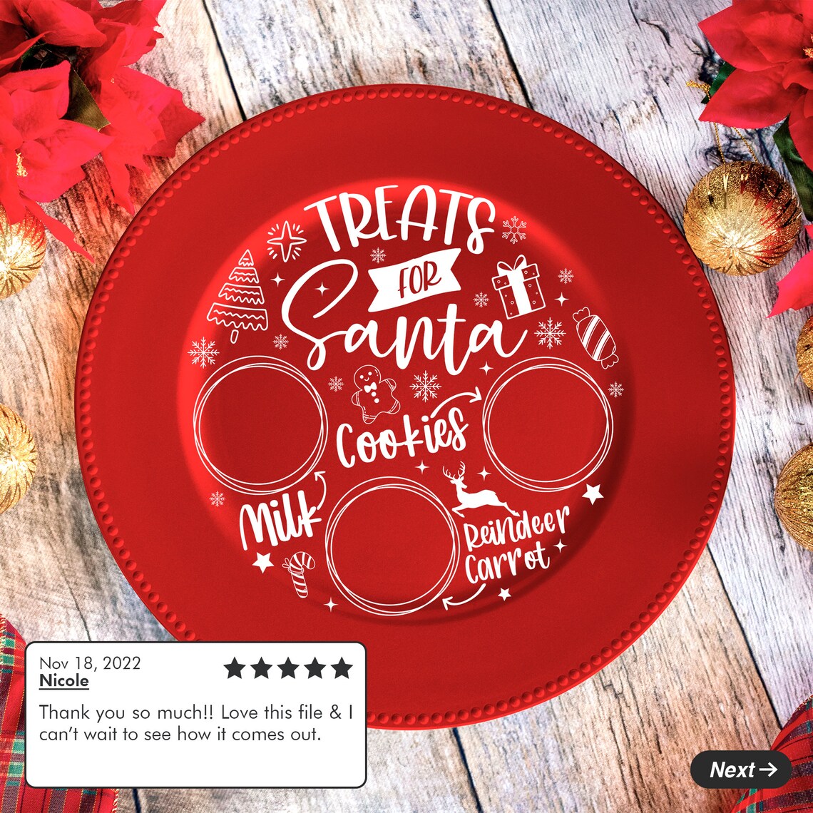 Santa Tray Svg Dear Santa Tray Svg Png Santa Cookie Tray - Etsy