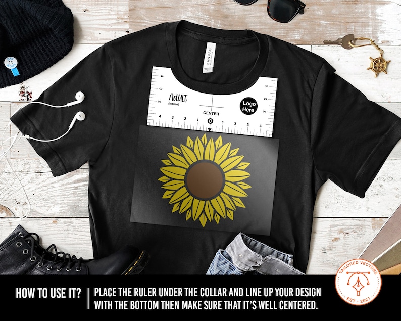 Tshirt Ruler Printable Bundle, T-shirt Alignment Tool Template, Tshirt ...