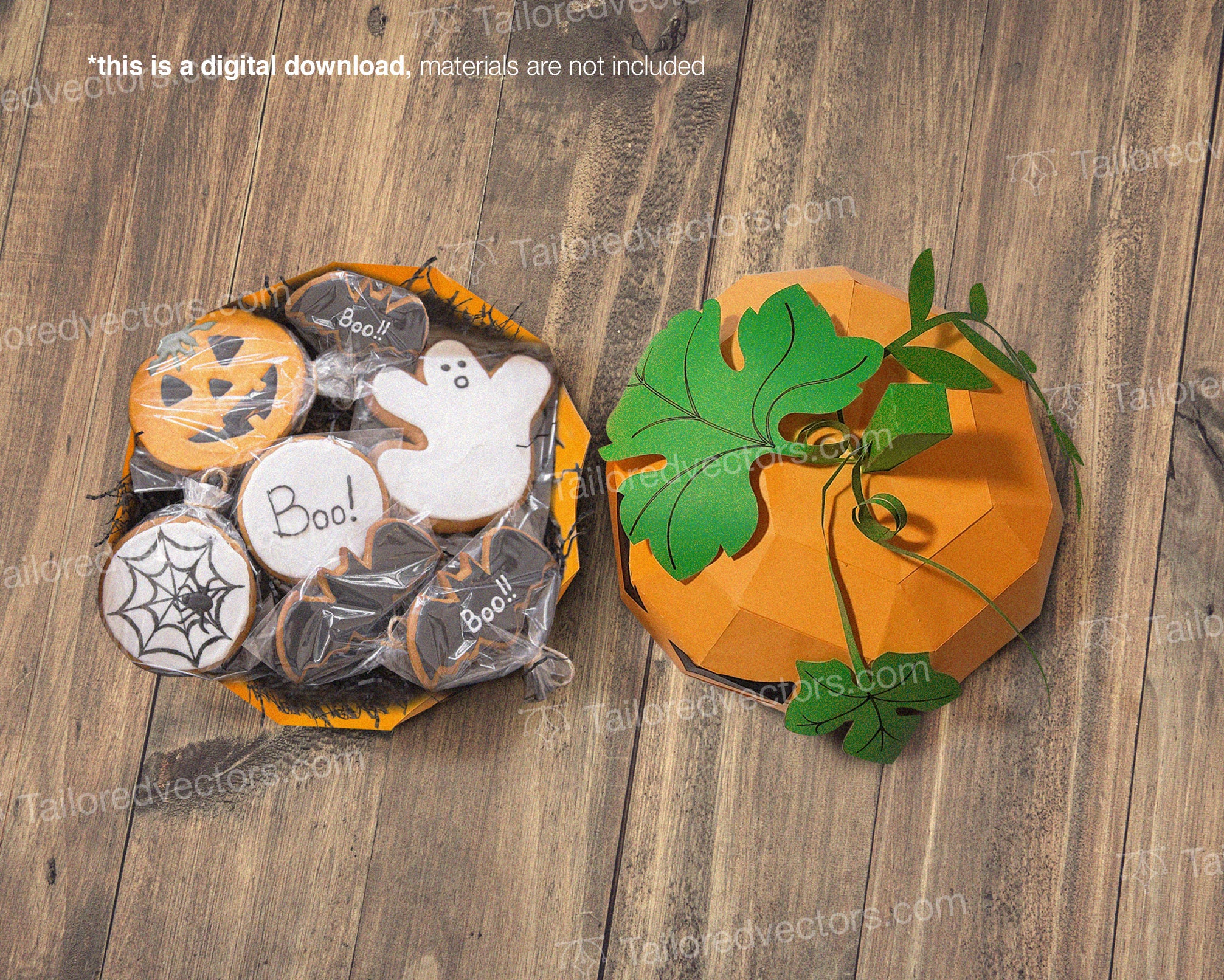 Pumpkin Treat Box SVG Halloween Svg Pumpkin Box Template - Etsy