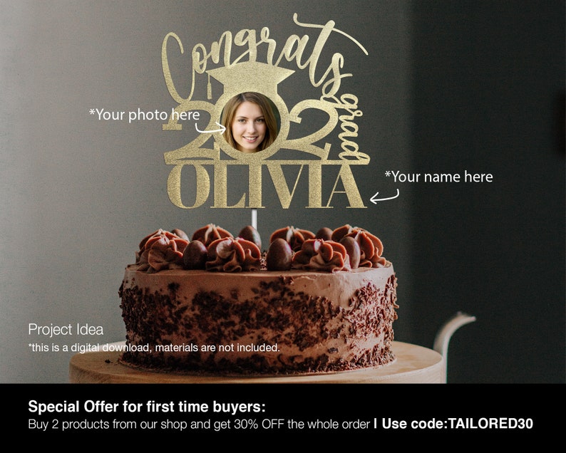 25 Diy Cake Topper SVG Graduation SVG Senior 2021 Class of - Etsy