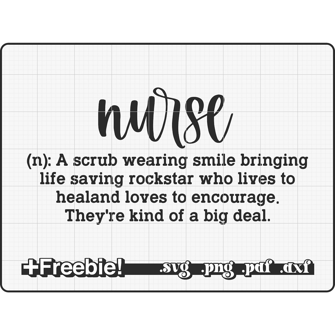 Nurse Svg, Nurse Definition Svg, A Scrub Wearing Smile Bringing Life ...