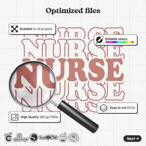 Nurse Svg, Retro, Stacked Text Svg, Nurse Appreciation, Boho Shirt, Rn ...