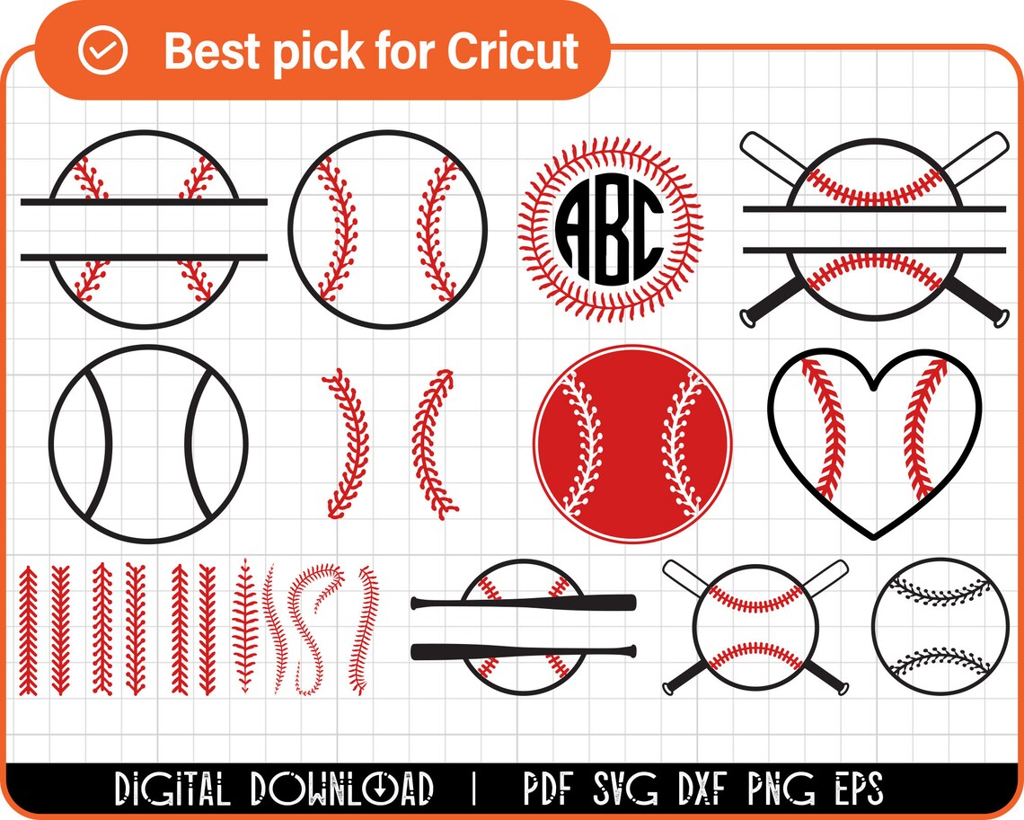 Baseball Svgbaseball SVG Cut Filesbaseball Monogram for | Etsy