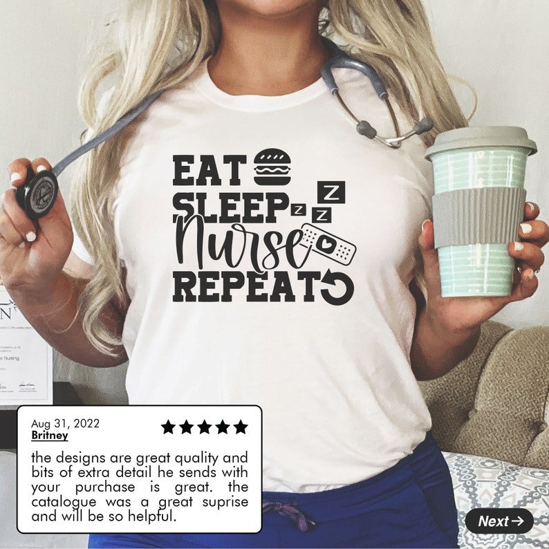 Nurse Svg, Eat Sleep Nurse Repeat Rn Svg, Nurse Png, Nursing Svg, Nurse ...