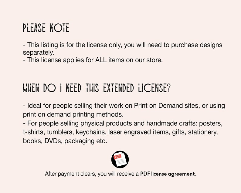 Unlimited Commercial Use License - Applies to ALL Store Items ...