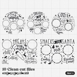 Dear Santa Tray Svg Bundle, Png, Pdf, Christmas Tray Svg, Tray for ...