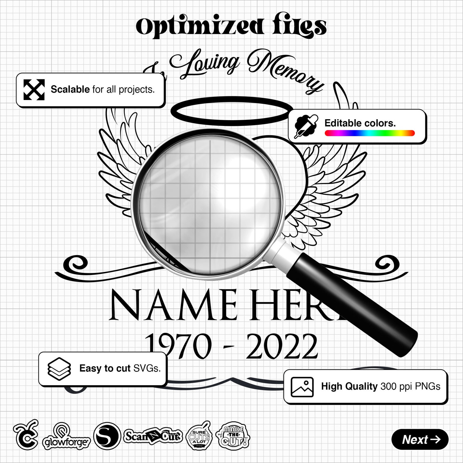 In Loving Memory Svg Png Heart Frame Memorial Svg Rest in - Etsy