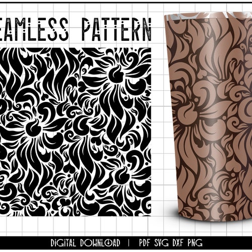 Tooled Leather Svg Pattern Svg Designs Tumbler Wrap Designs - Etsy