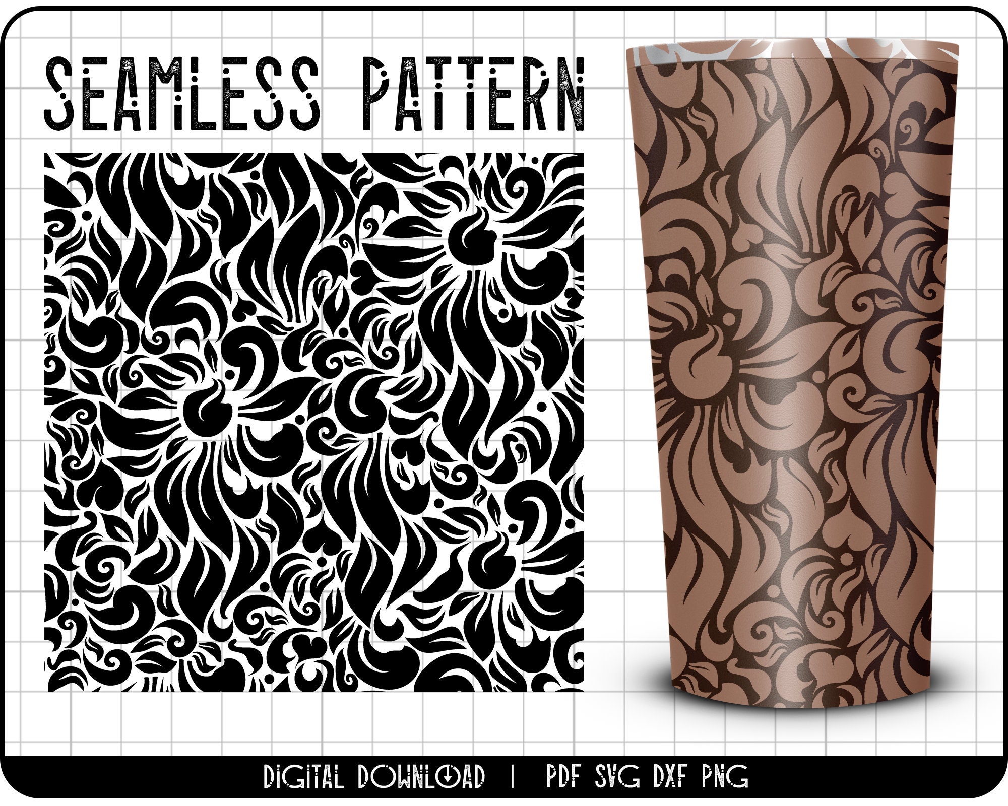 Tooled Leather Svg Pattern Svg Designs Tumbler Wrap Designs - Etsy