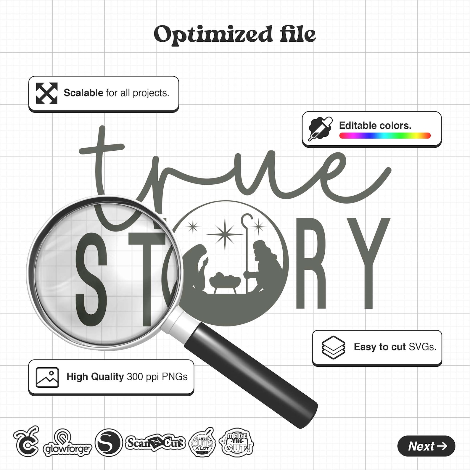 True Story SVG PNG PDF Nativity Scene Svg True Story - Etsy