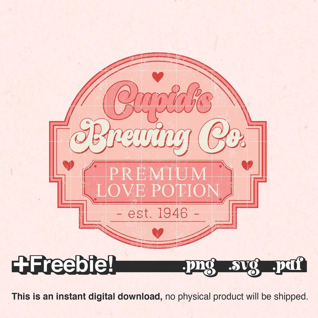 Cupid's Brewing Co, Retro Valentine Png, Cupid Png, Valentine Beer Mug ...
