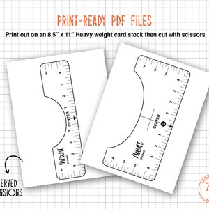 Tshirt Ruler Printable Bundle, T-shirt Alignment Tool Template, Tshirt ...